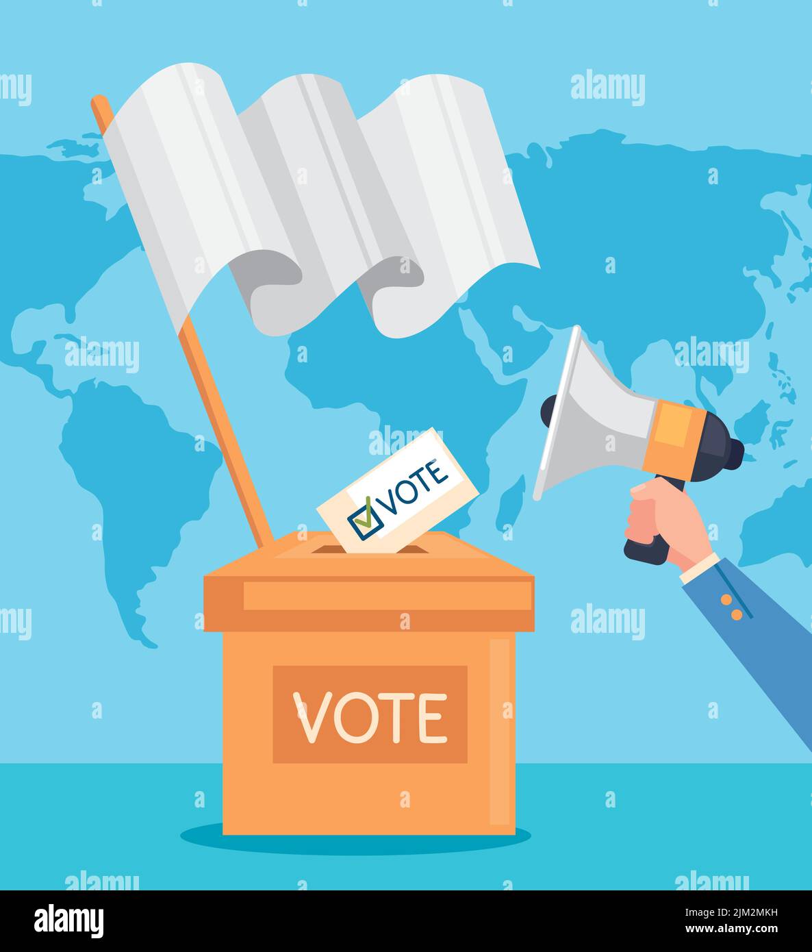 vote in urn and flag Stock Vector Image & Art - Alamy