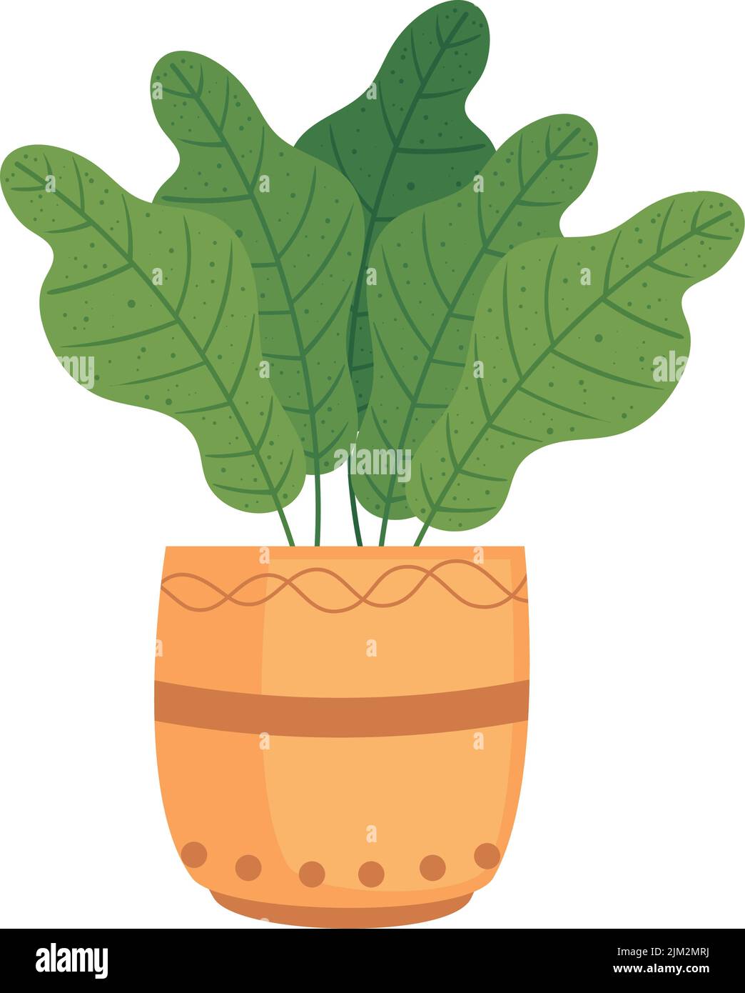 houseplant with yellow pot Stock Vector Image & Art - Alamy