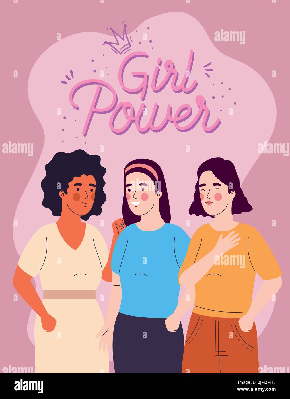 girl power lettering card Stock Vector Image & Art - Alamy