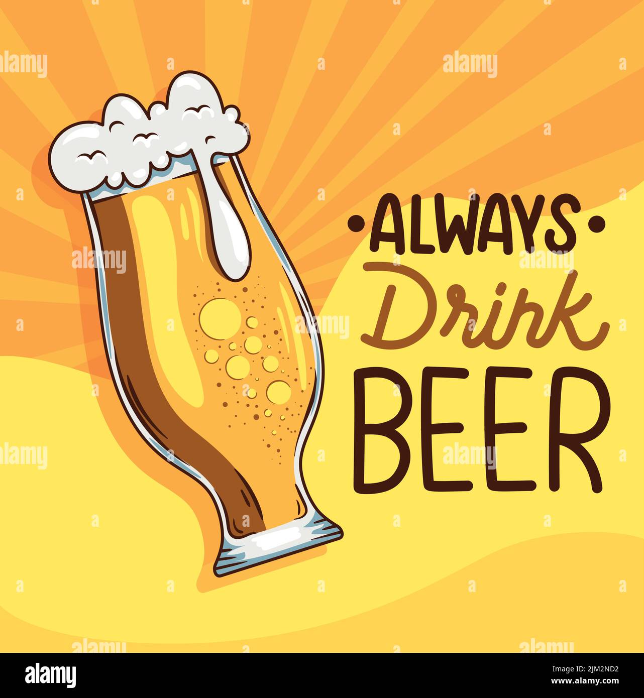 always drink beer lettering poster Stock Vector Image & Art - Alamy