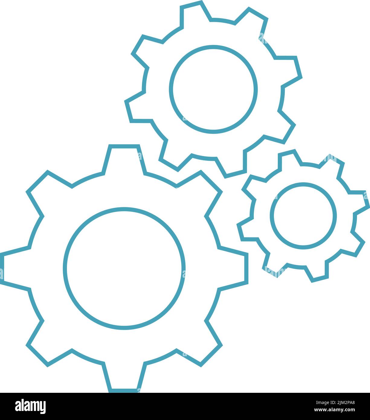 Gears cogs mechanism line Stock Vector Images - Alamy