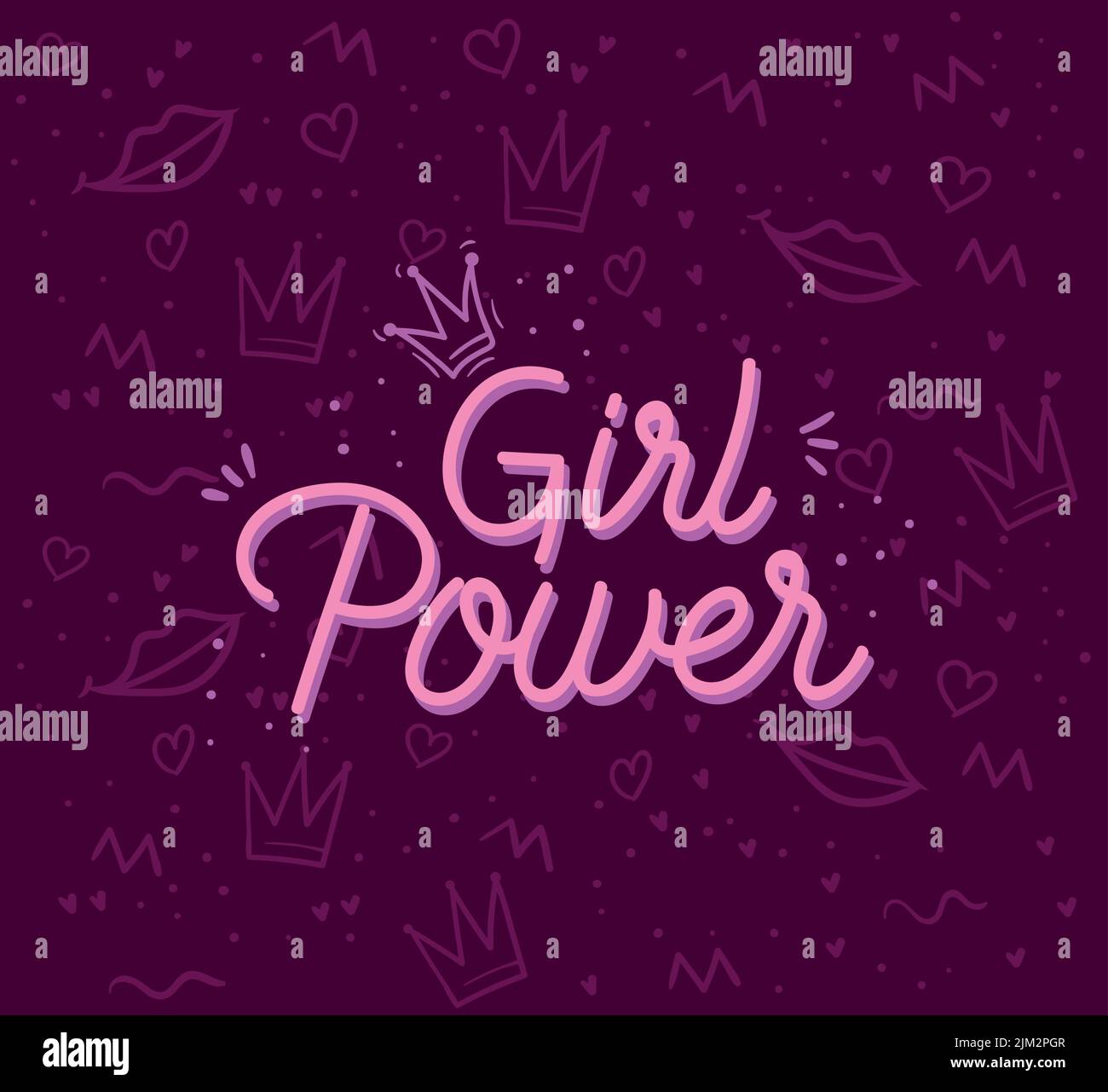 girl power lettering pattern Stock Vector Image & Art - Alamy
