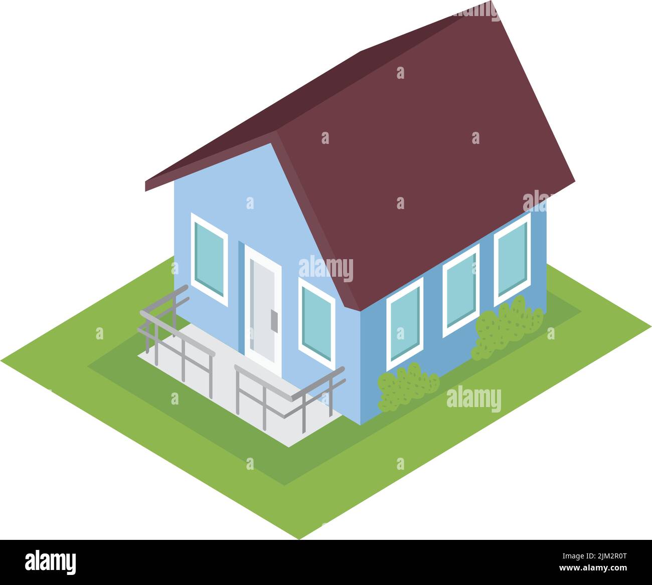 blue house isometric construction Stock Vector Image & Art - Alamy
