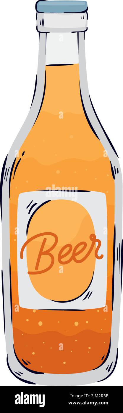 Fresh beer foam in bottle Stock Vector Images - Alamy