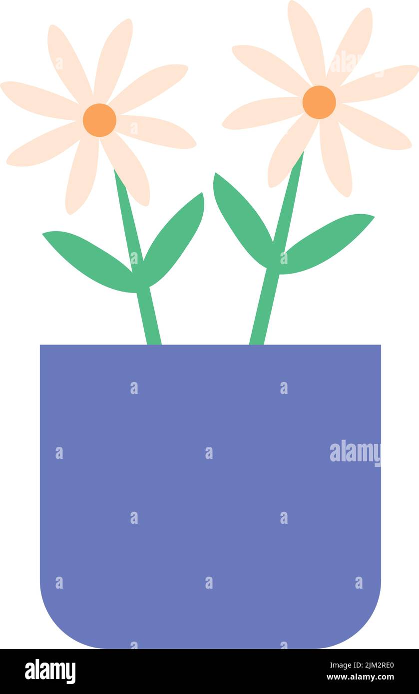 flowers in purple pot Stock Vector Image & Art - Alamy