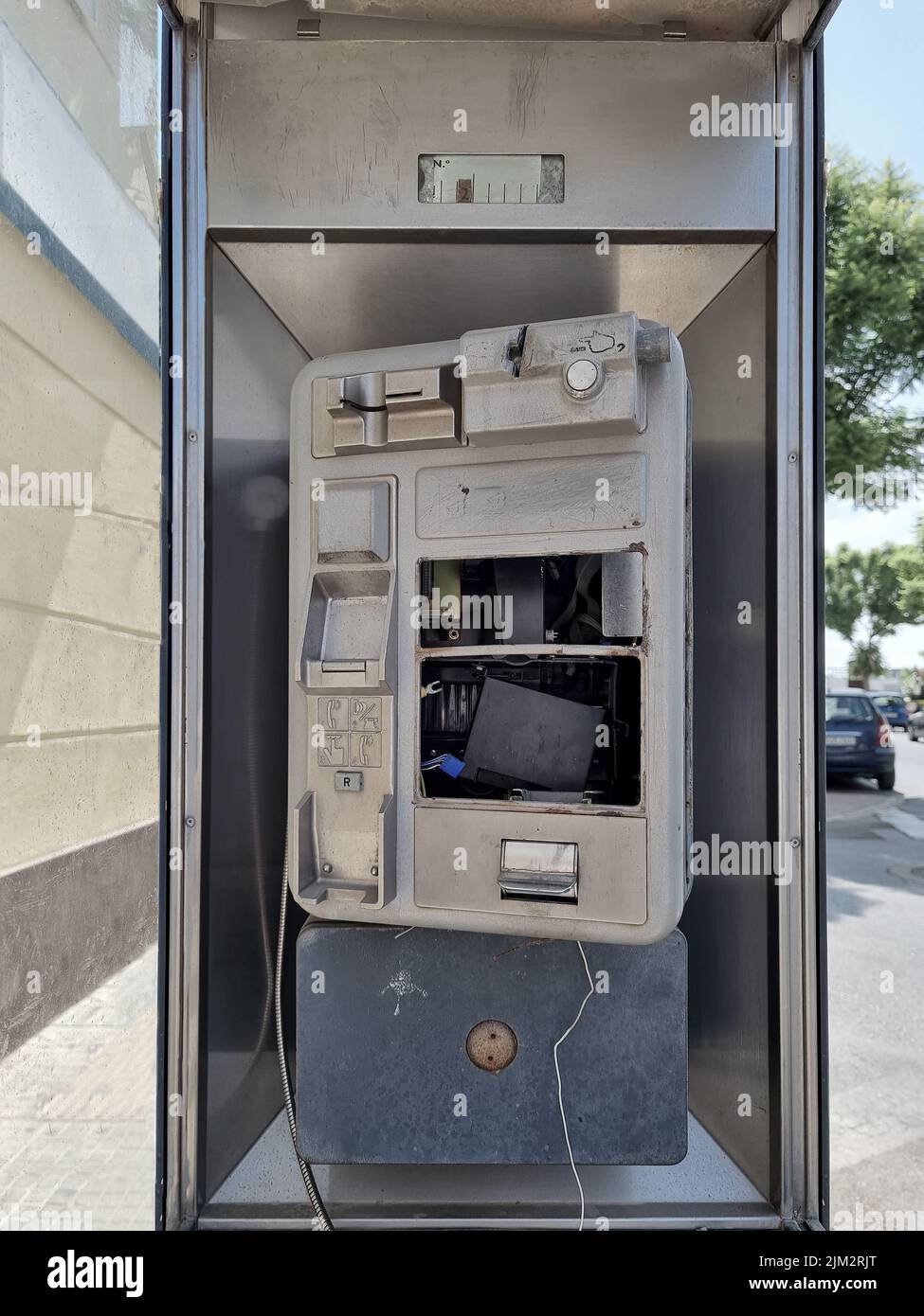 Vandalized phone box hi-res stock photography and images - Alamy