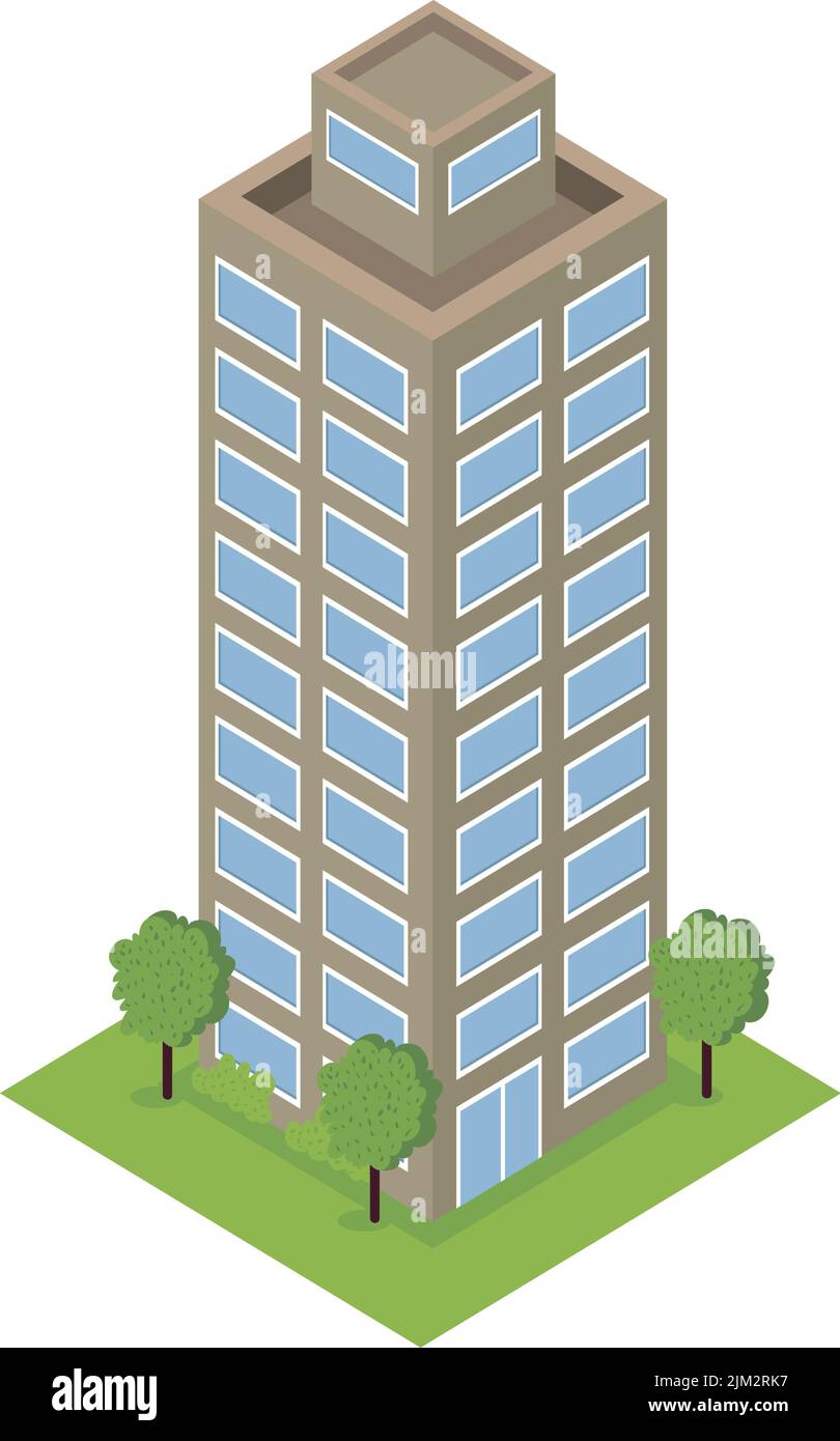 gray building isometric construction Stock Vector Image & Art - Alamy