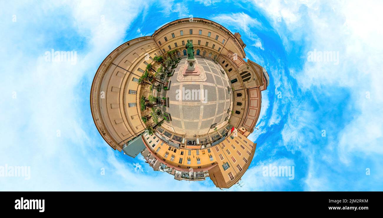 Ajaccio, Corsica, France - June 2022: Aerial 360 degrees panorama in ...