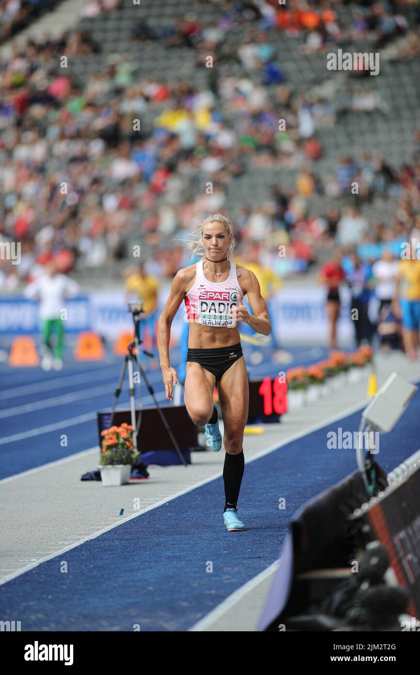 Ivona Dadic participating in the Heptathlon Long Jump at the European ...