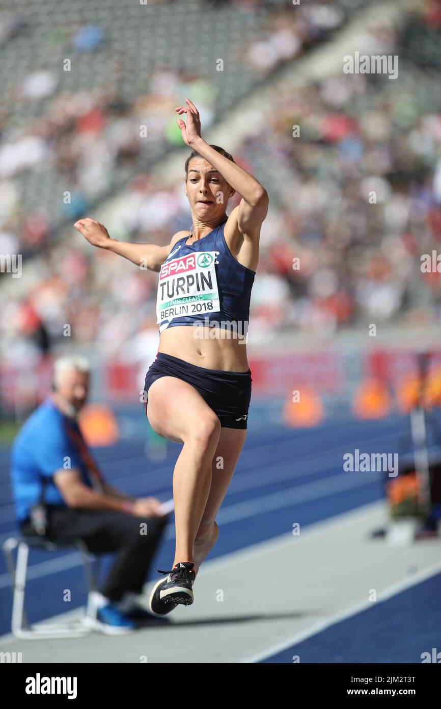 Esther Turpin participating in the Heptathlon Long Jump at the European ...