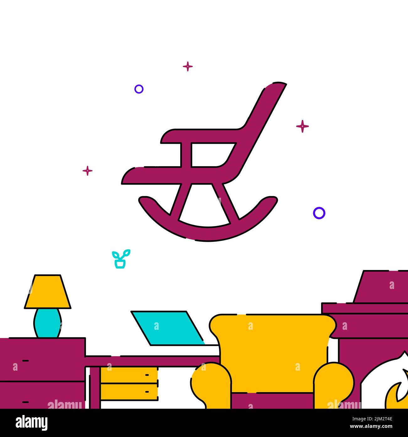 Chair at the bottom Stock Vector Images - Alamy