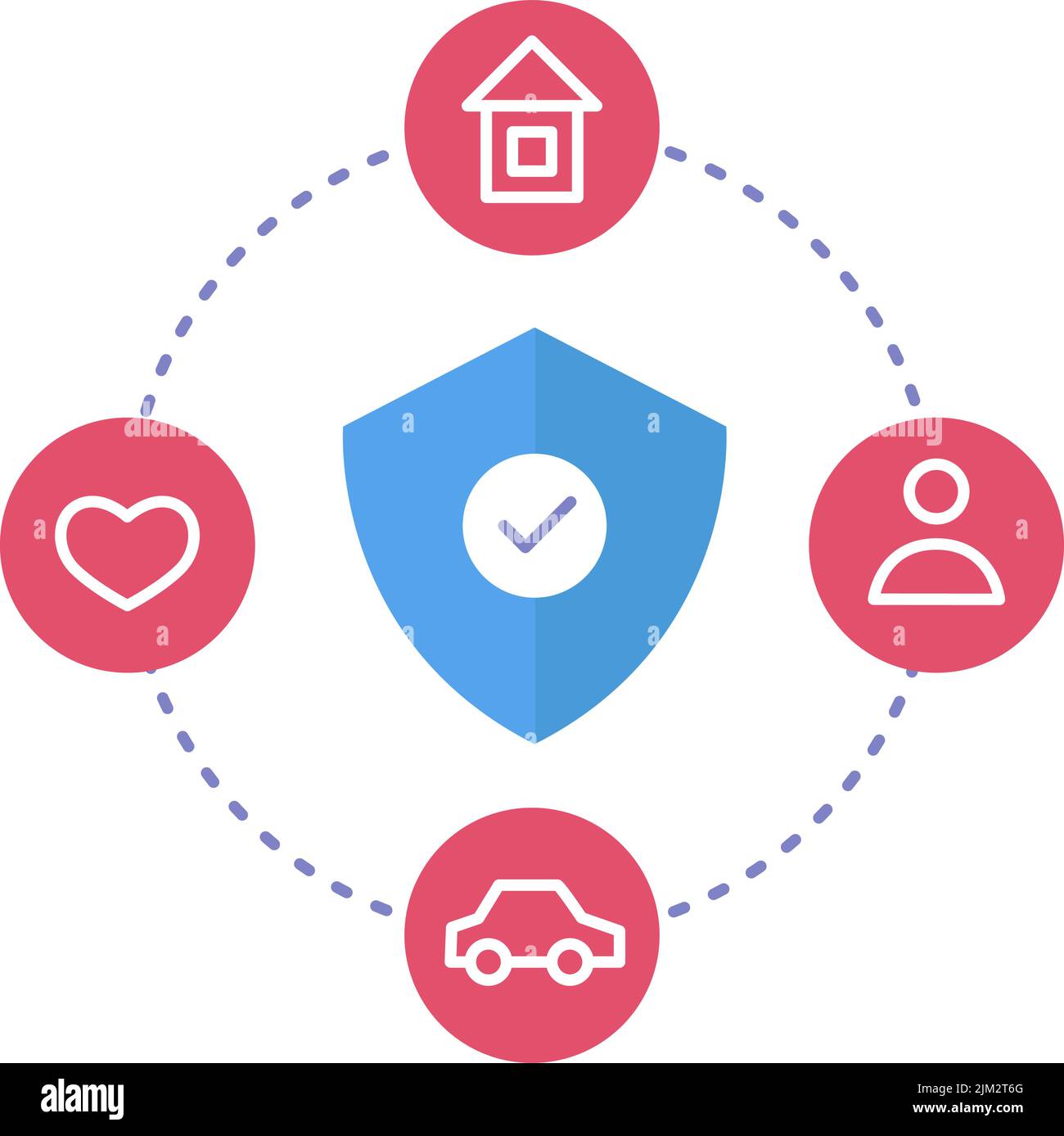 Life health insurance infographic vector flat icon Stock Vector Image ...