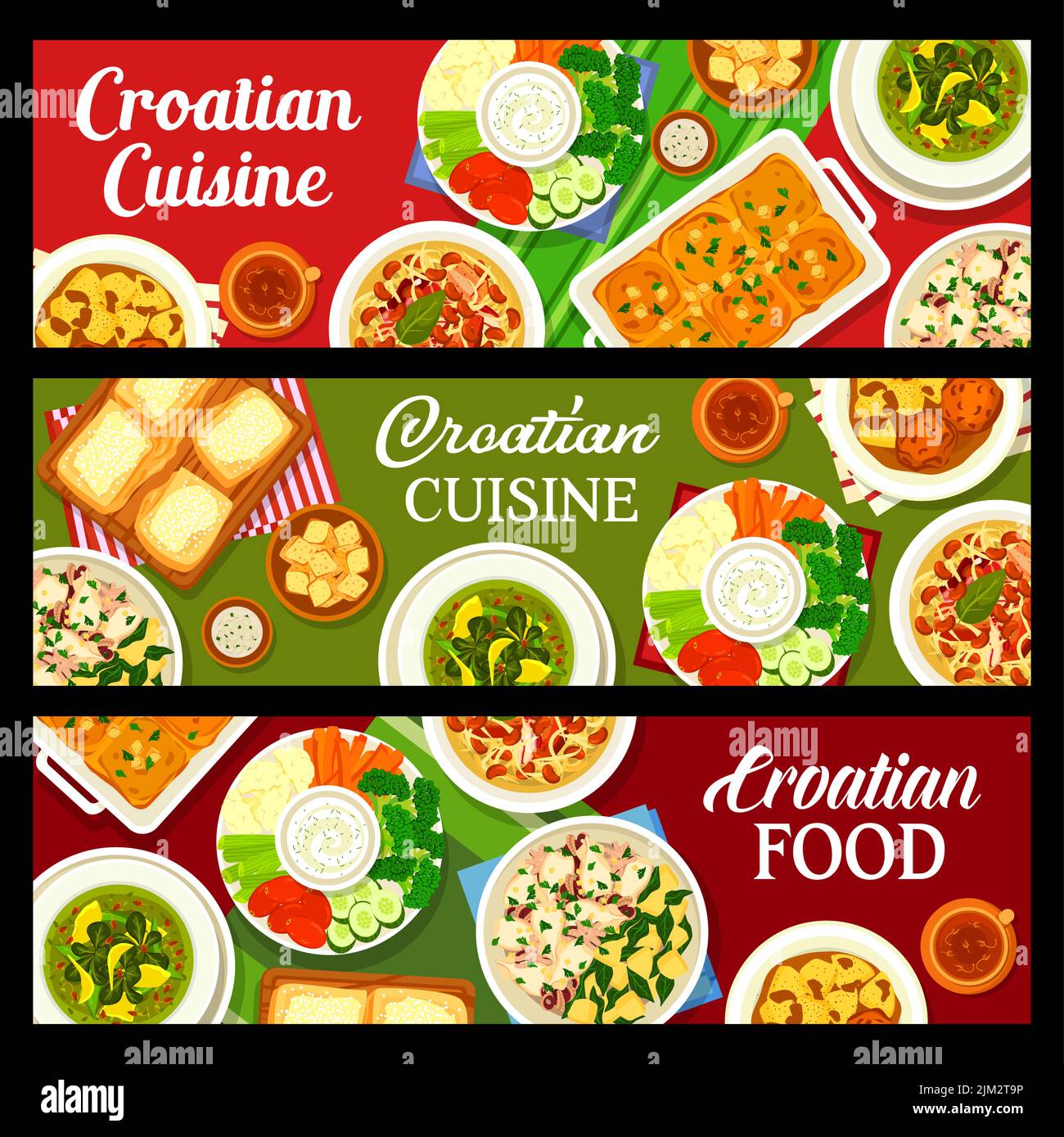 Croatia food table Stock Vector Images - Alamy