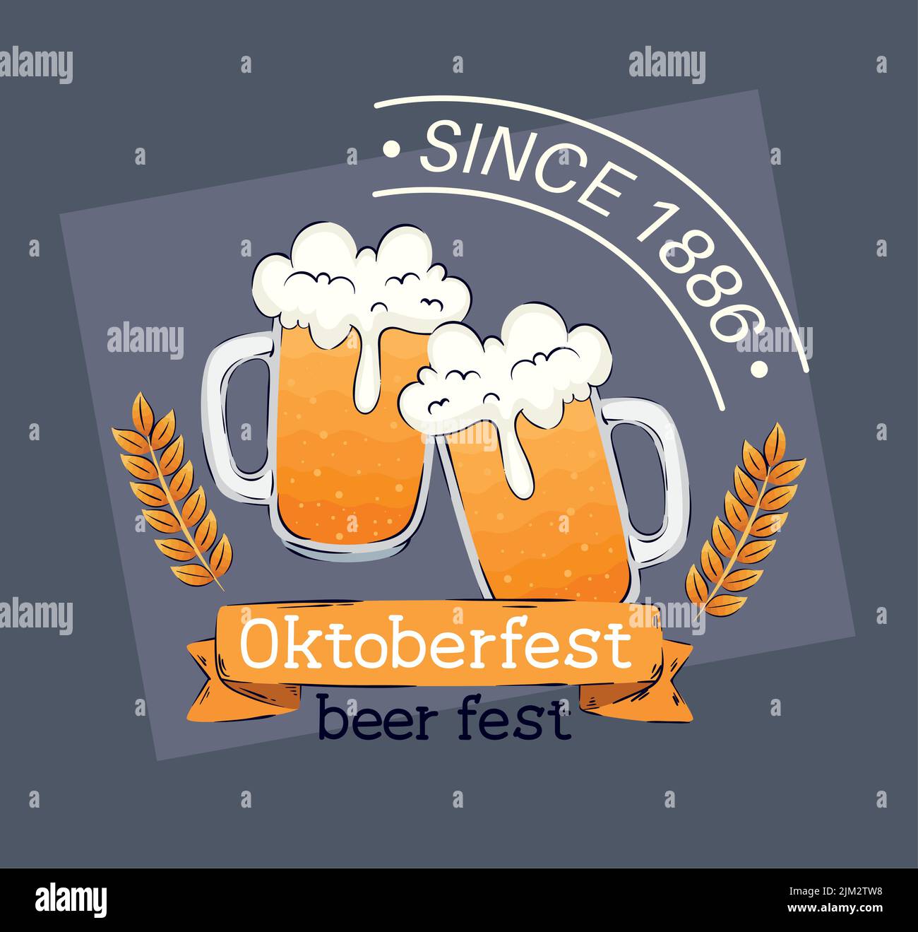 oktoberfest since 1886 lettering Stock Vector Image & Art - Alamy