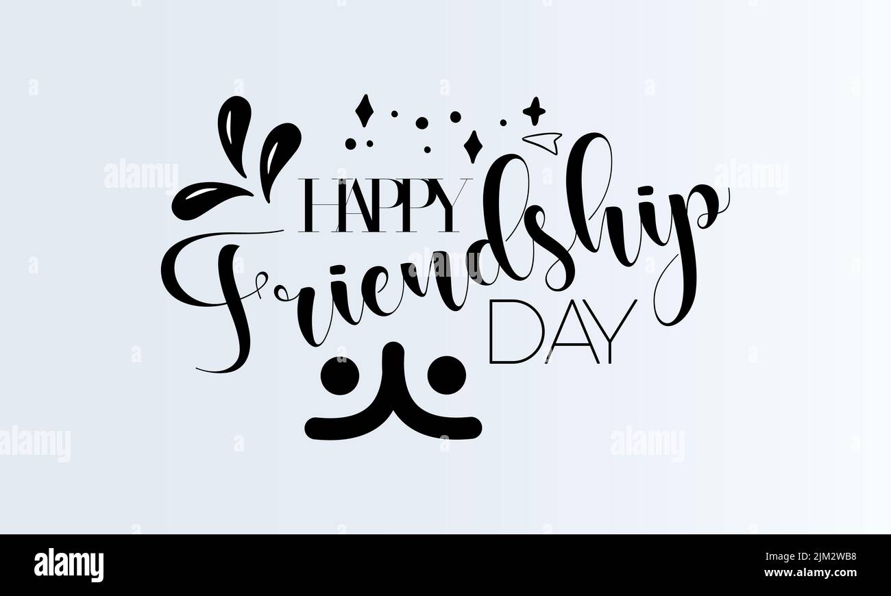 Friendship day. Script calligraphy vector design for banner, poster ...