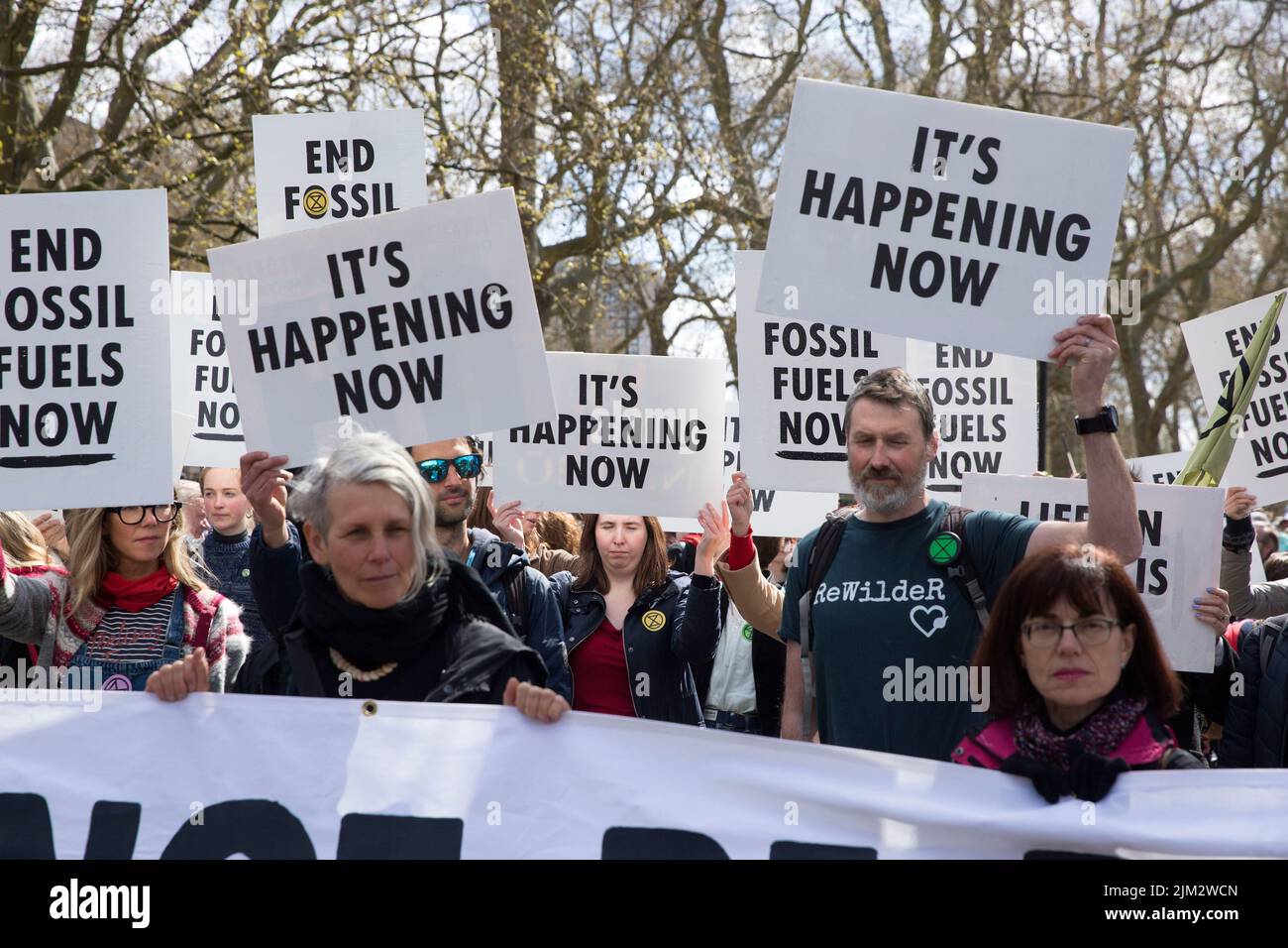 Climate activists gather and march for Extinction Rebellion’s April ...