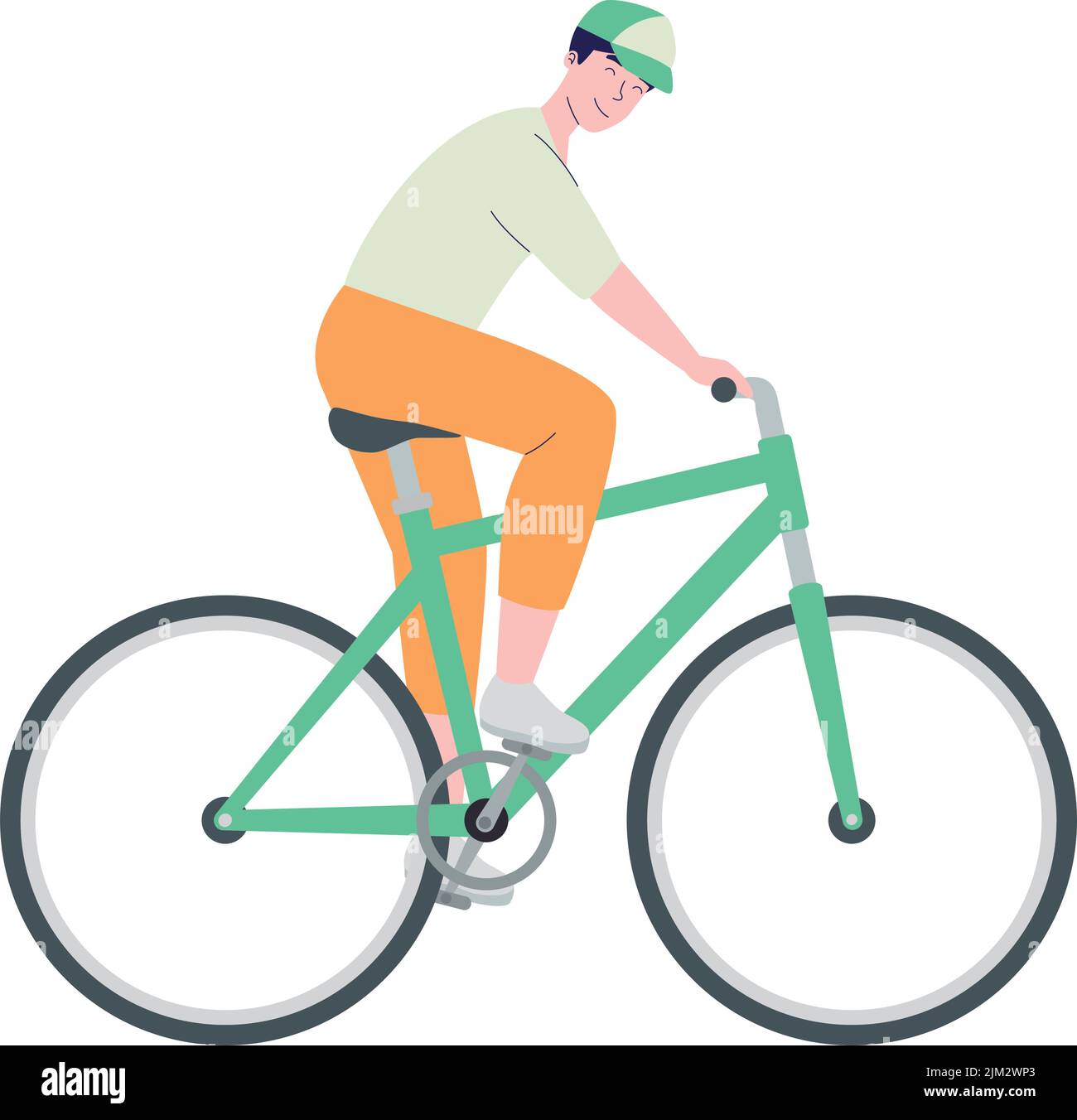 man riding bike Stock Vector Image & Art - Alamy