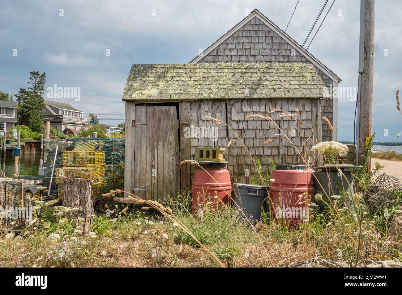Menemsha, Martha's Vineyard, Massachusetts, US-July 26, 2022: Quaint ...