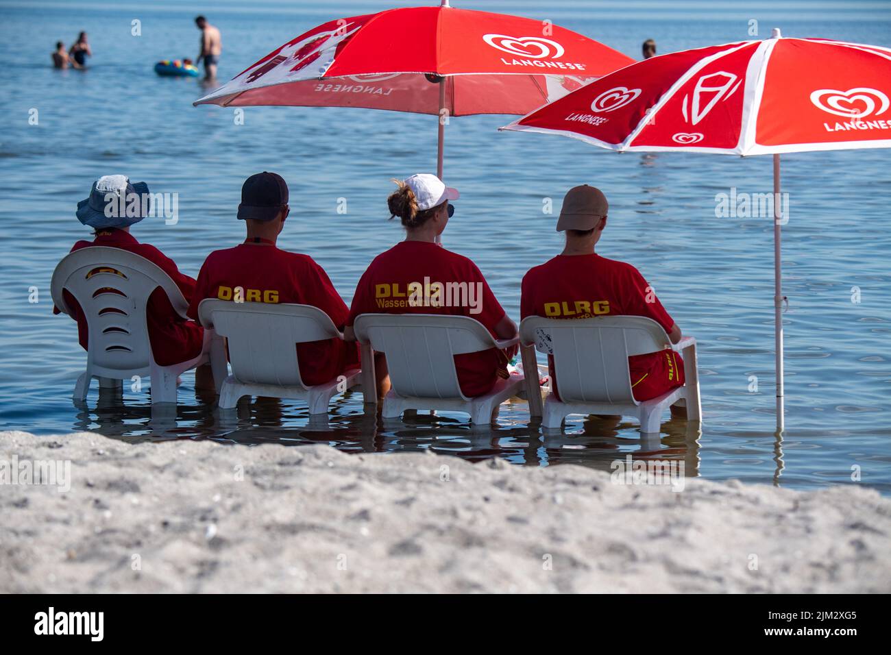 Stralsund, Germany. 04th Aug, 2022. Lifeguards from the German ...