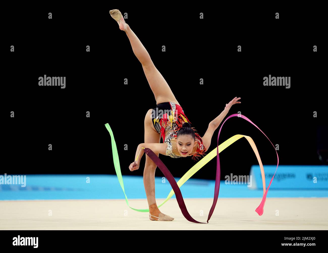Singapore's Katelin Wie Qi Heng during the Rhythmic Gymnastics, Team ...