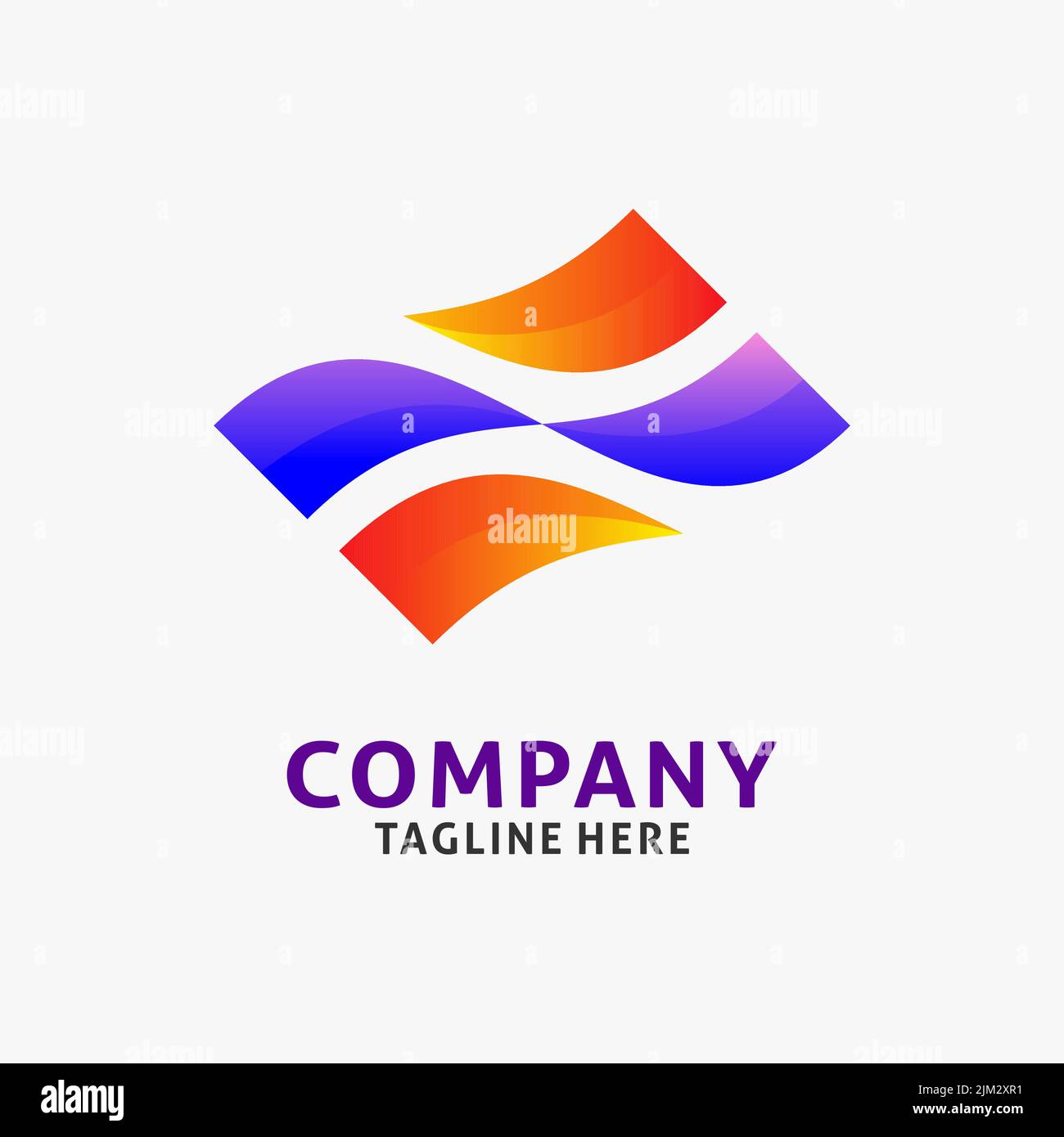 Abstract wavy logo design Stock Vector Image & Art - Alamy