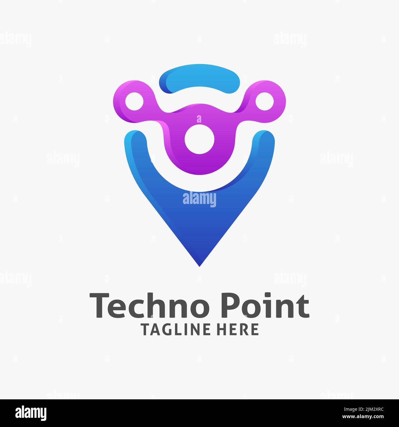 Techno point logo design Stock Vector Image & Art - Alamy