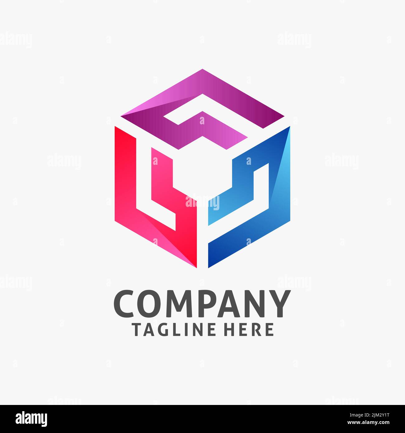 Abstract hexagonal round logo design Stock Vector Image & Art - Alamy