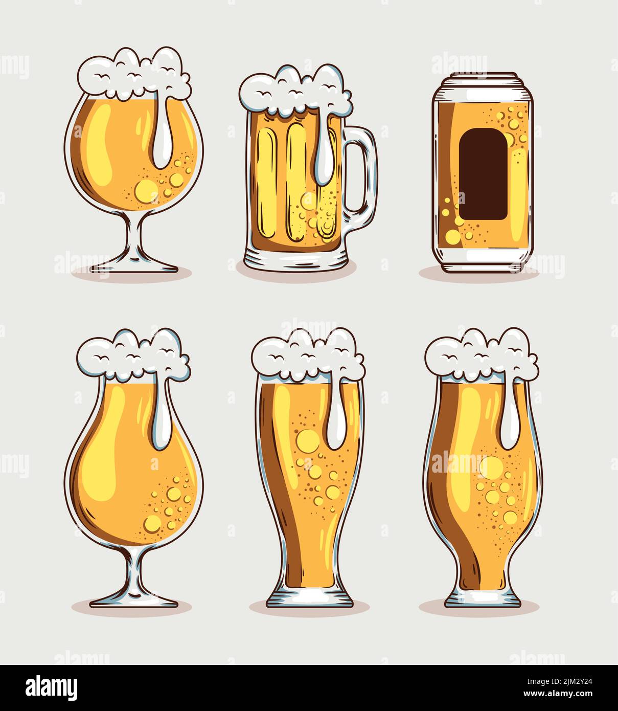 six beers drinks Stock Vector Image & Art - Alamy