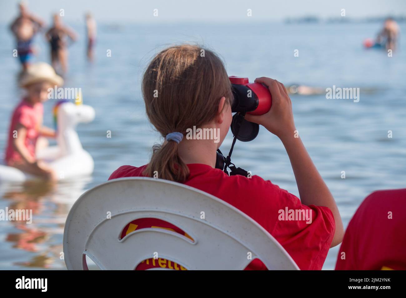 A lido with lifeguard chair hi-res stock photography and images - Alamy