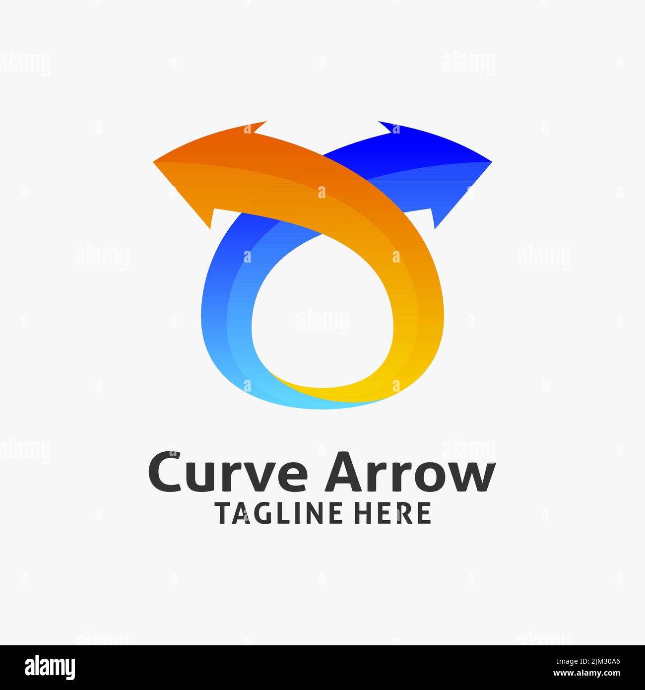 Curved arrow logo design Stock Vector Image & Art - Alamy