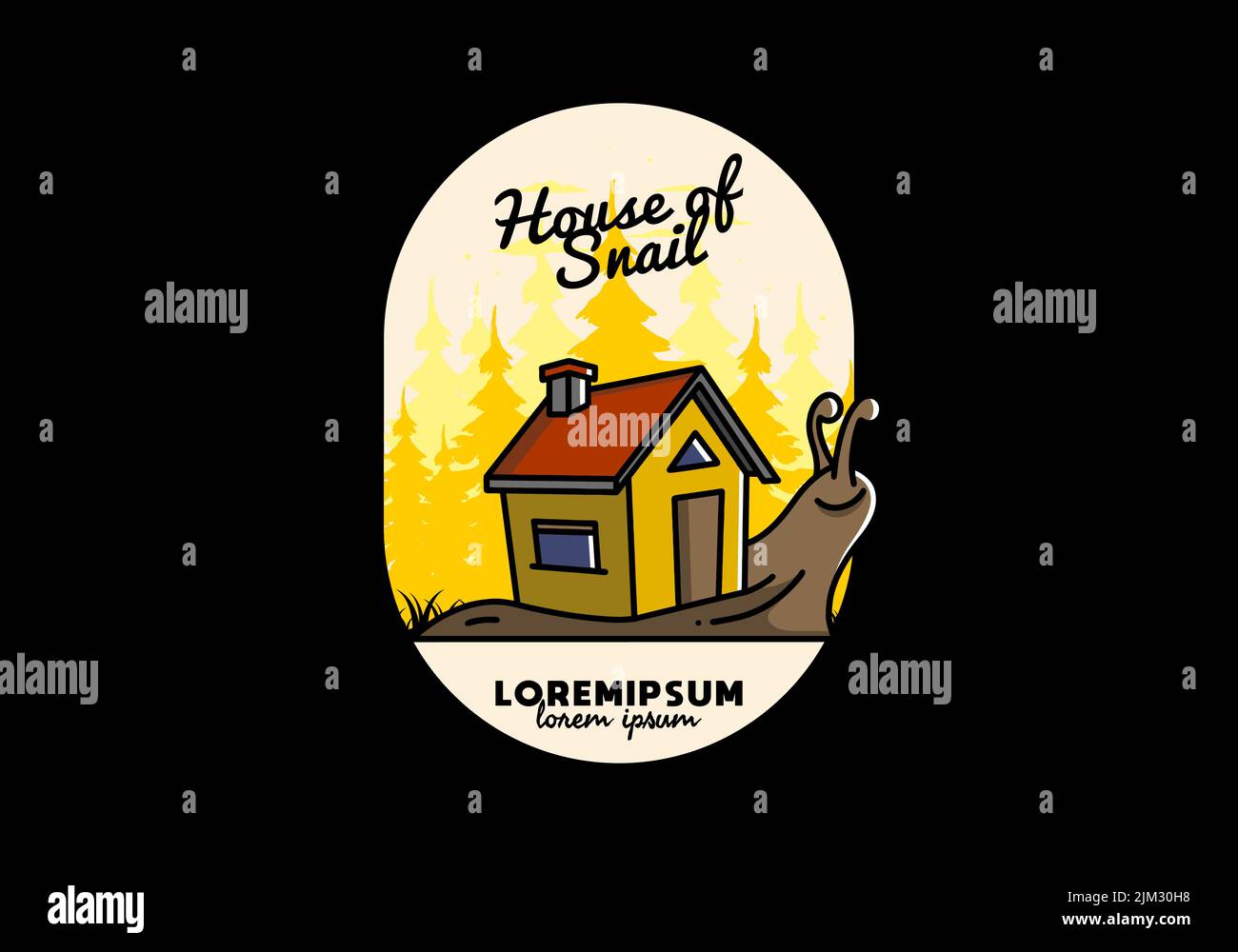 Illustration design of a walking snail and house Stock Vector Image ...