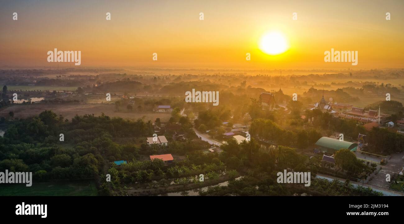 Big Buddha during sunset at Wat Muang in Ang Thong, Thailand Stock ...
