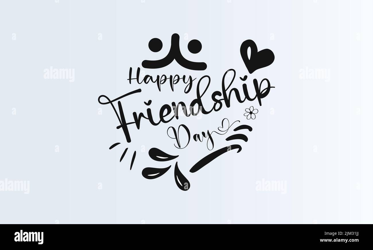Friendship day. Script calligraphy vector design for banner, poster ...