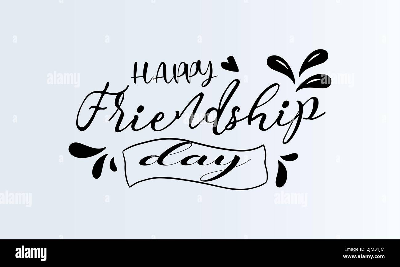 Friendship day. Script calligraphy vector design for banner, poster ...