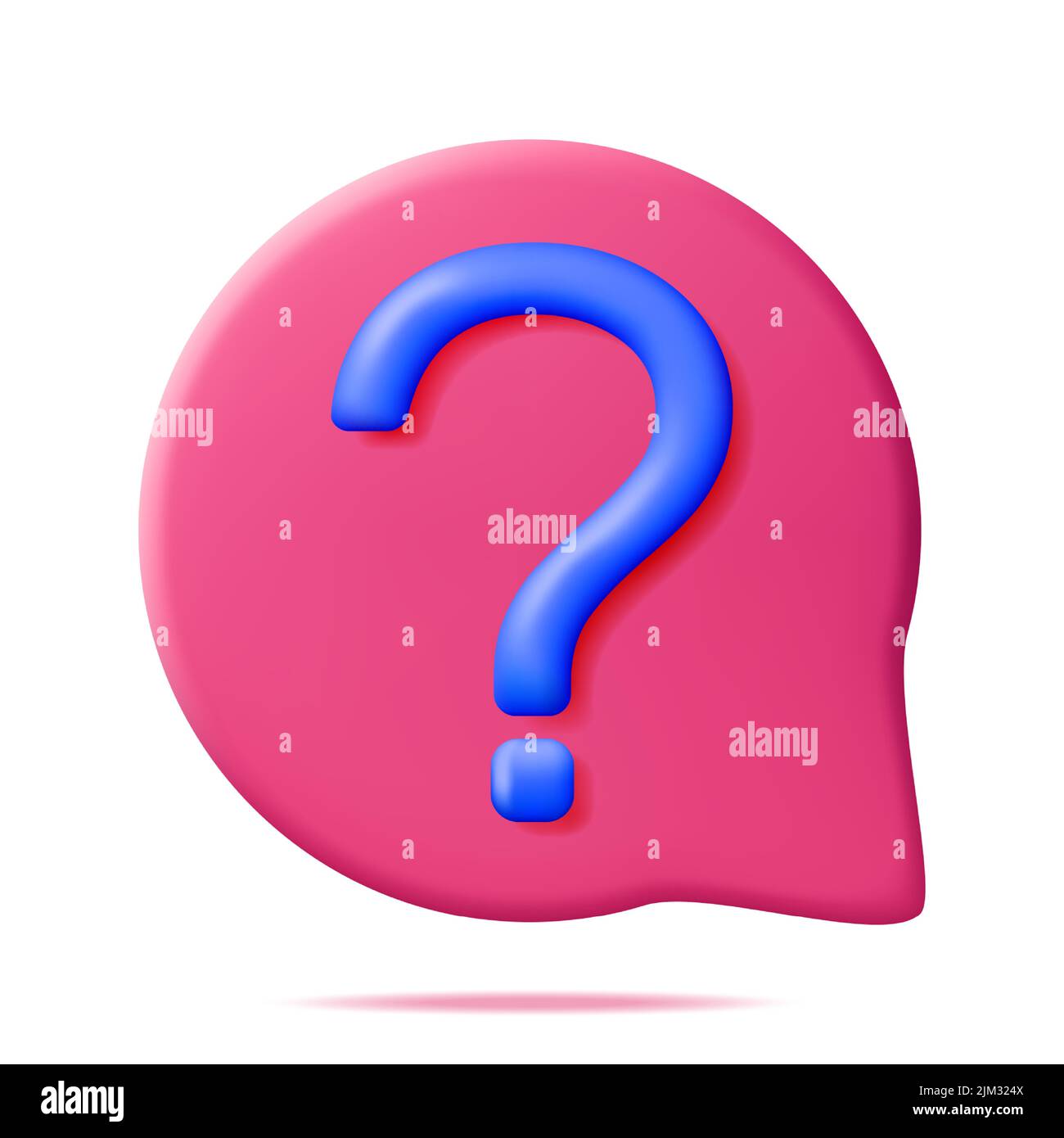 3D Speech bubble with Question Mark Stock Vector Image & Art - Alamy