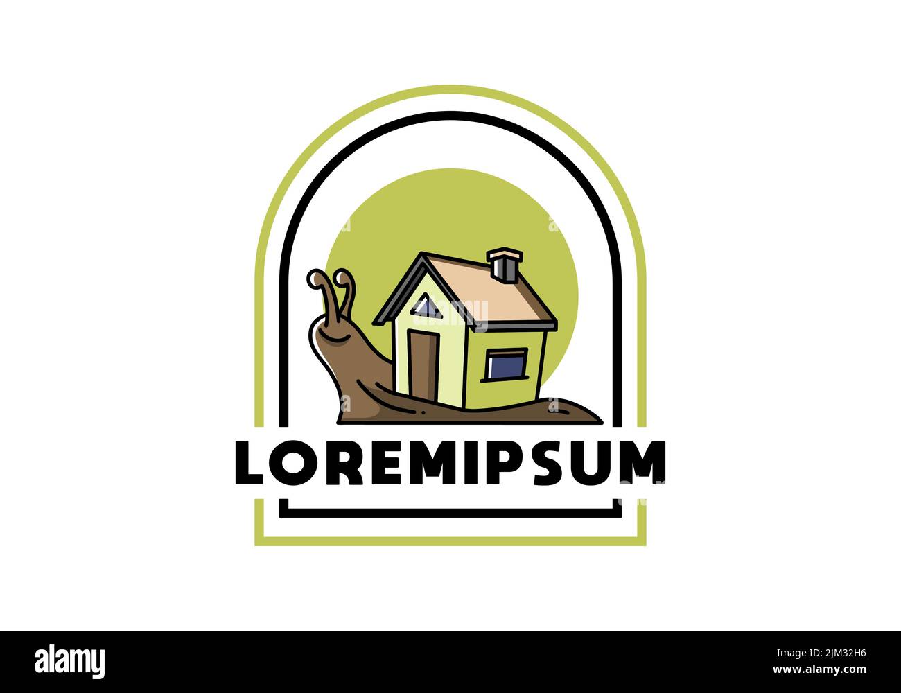 Illustration design of a walking snail and house Stock Vector Image ...