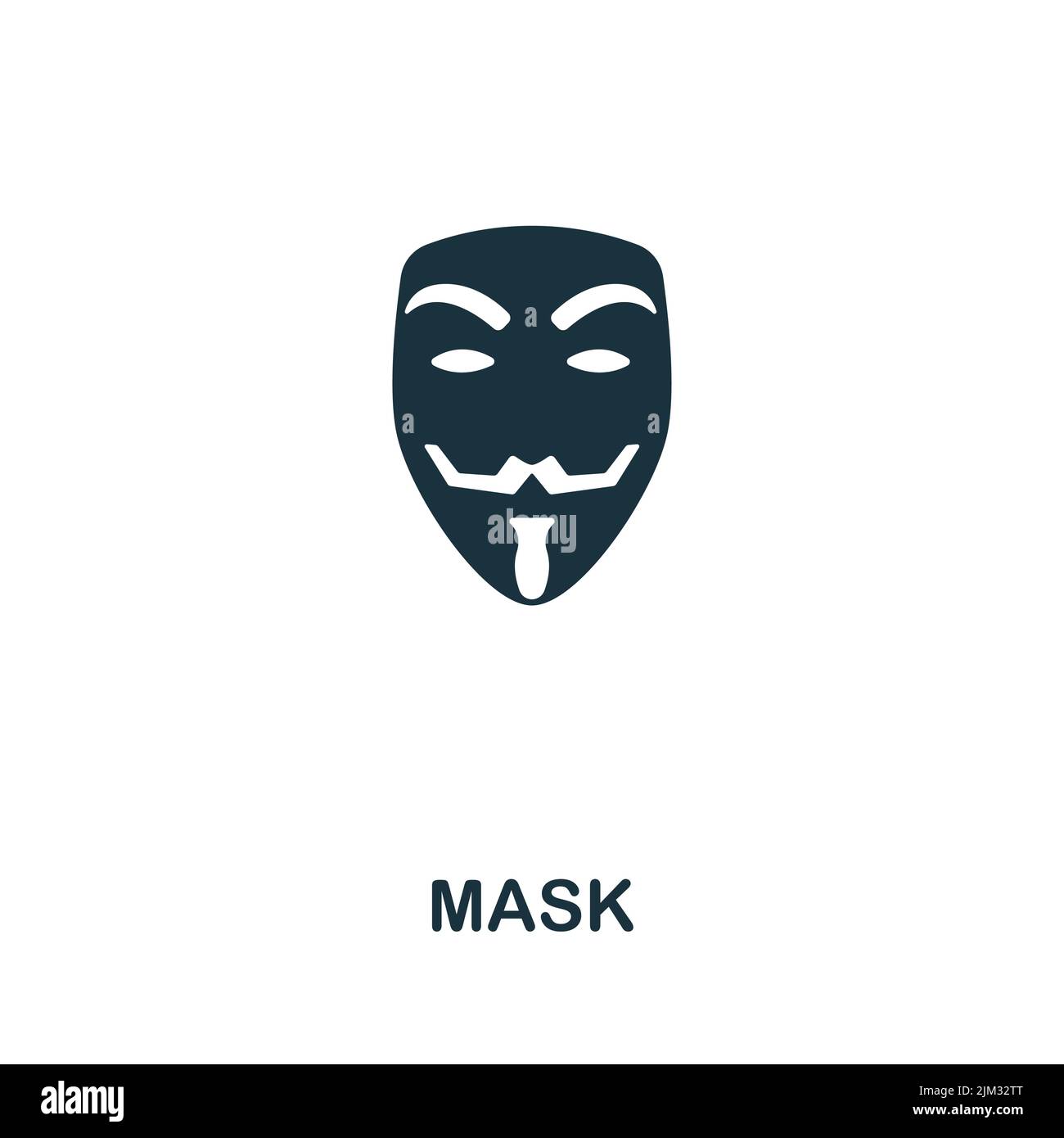 Mask icon. Monochrome simple line Protest icon for templates, web ...
