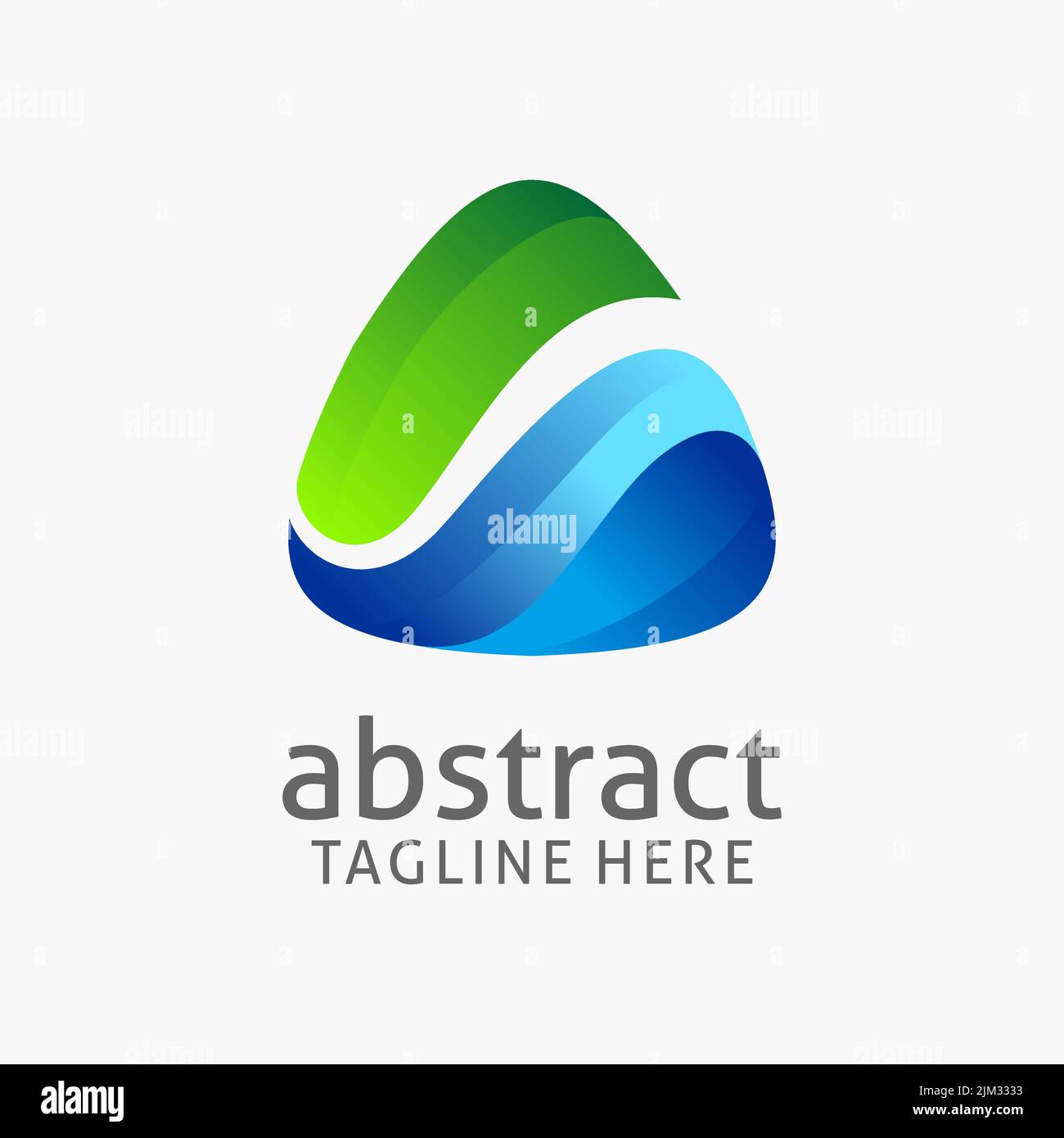 Abstract curvy triangle logo design Stock Vector Image & Art - Alamy