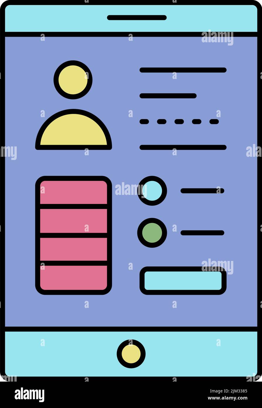 Social media profile vector mobile phone icon Stock Vector Image & Art ...