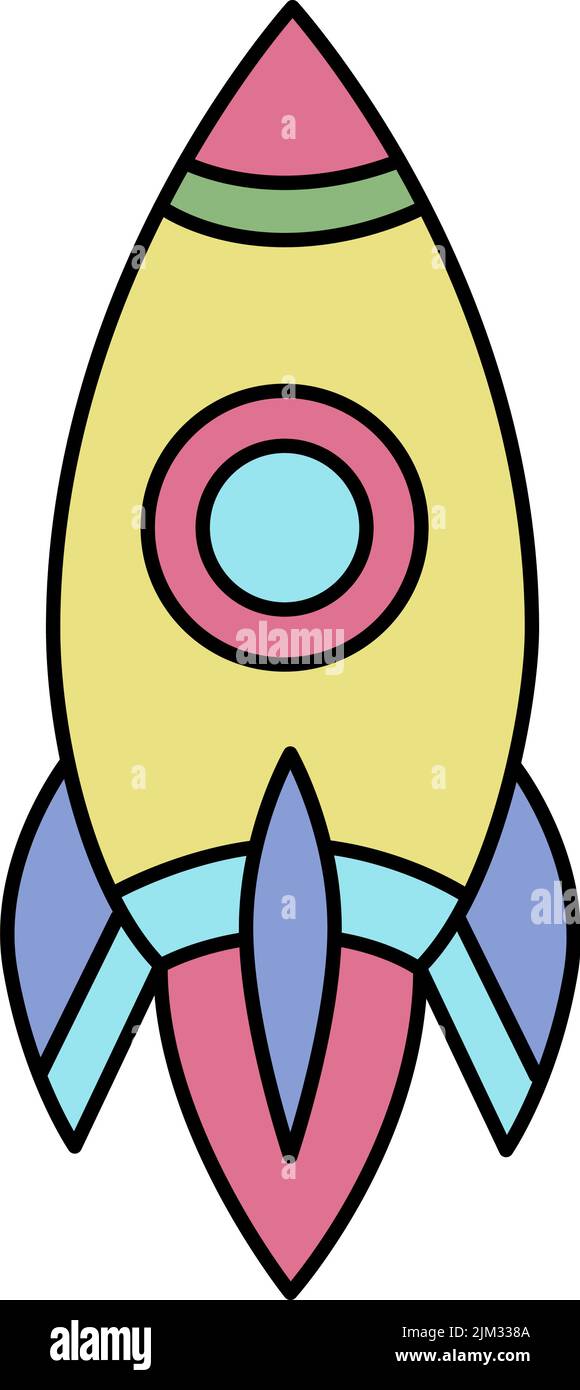 Rocket ship icon vector spaceship shuttle launch Stock Vector Image ...