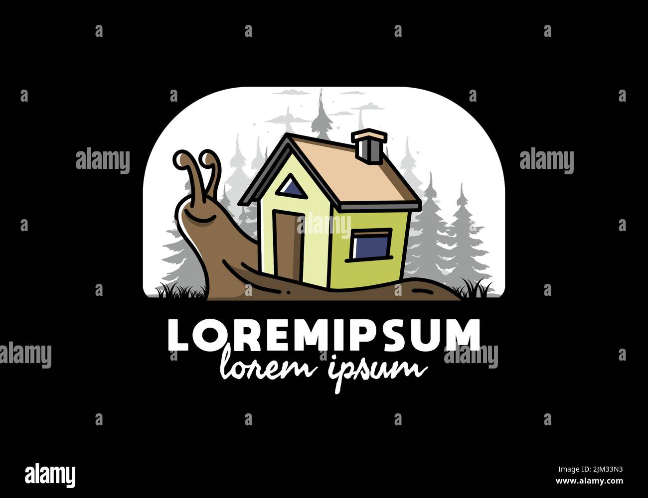 Illustration design of a walking snail and house Stock Vector Image ...