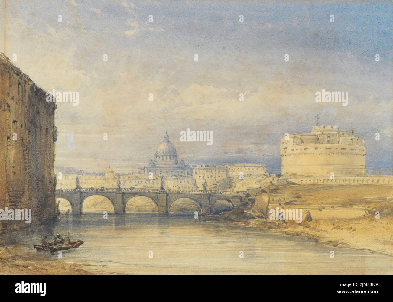 Castel Sant’Angelo, Rome - 19th century painting by William Callow ...
