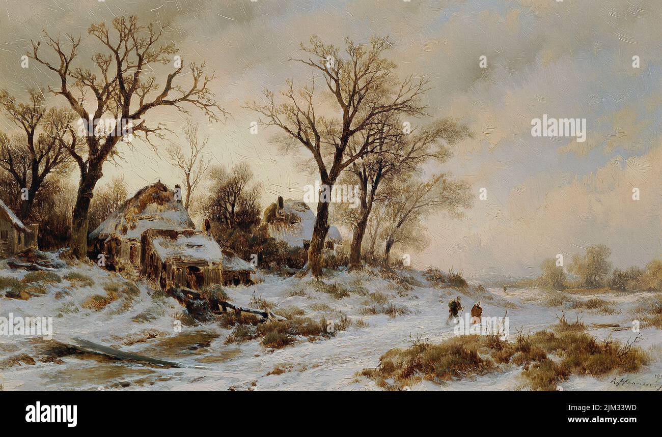 Winterlandschaft (1870) (Winter landscape) painting by Remigius ...