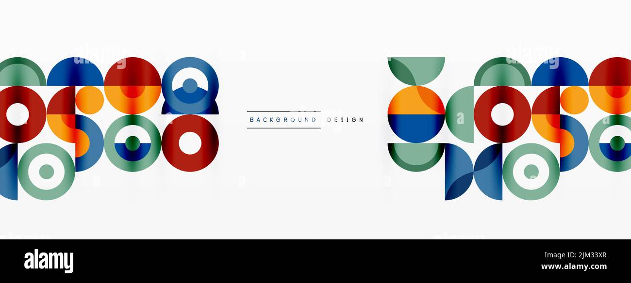 Colorful circle abstract background. Template for wallpaper, banner ...