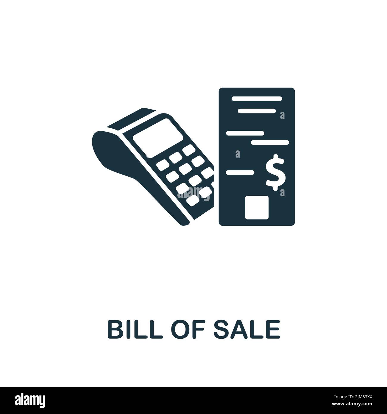 Bill Of Sale icon. Monochrome simple line Shipping icon for templates ...