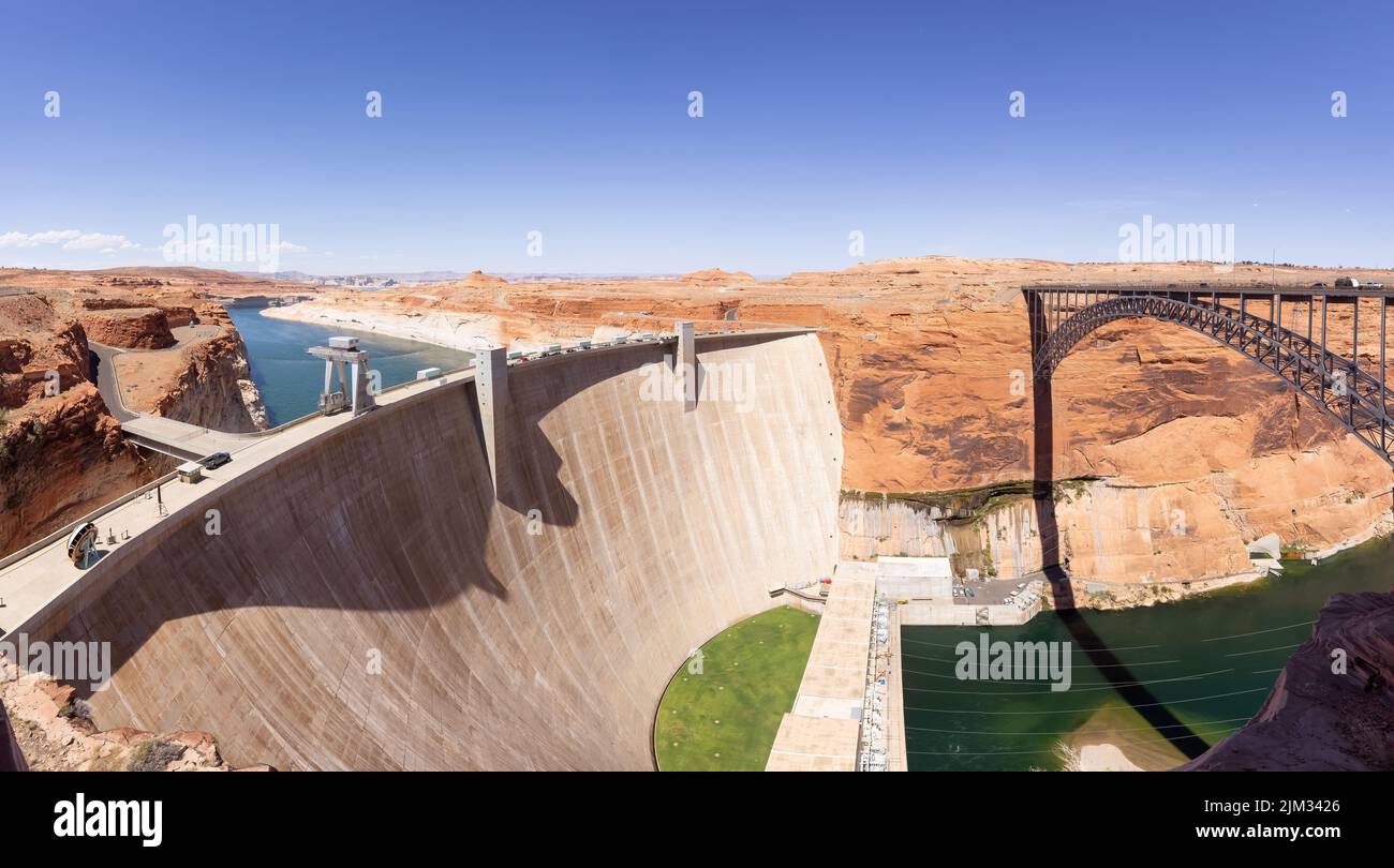 Glen Canyon Dam and Colorado River in Page, Arizona, United States of ...