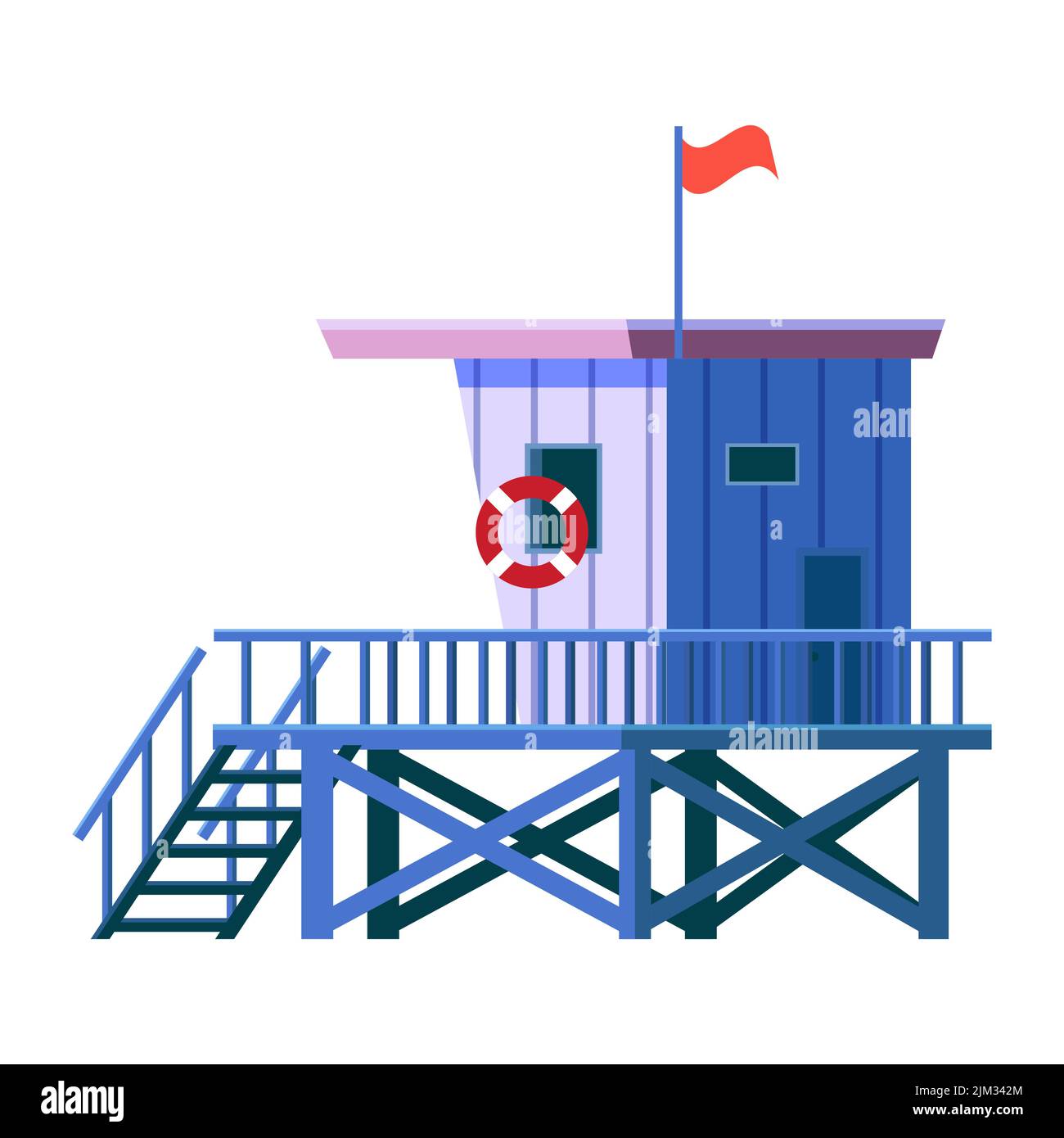 Lifeguard Tower icon. Station building illustration isolated Stock ...