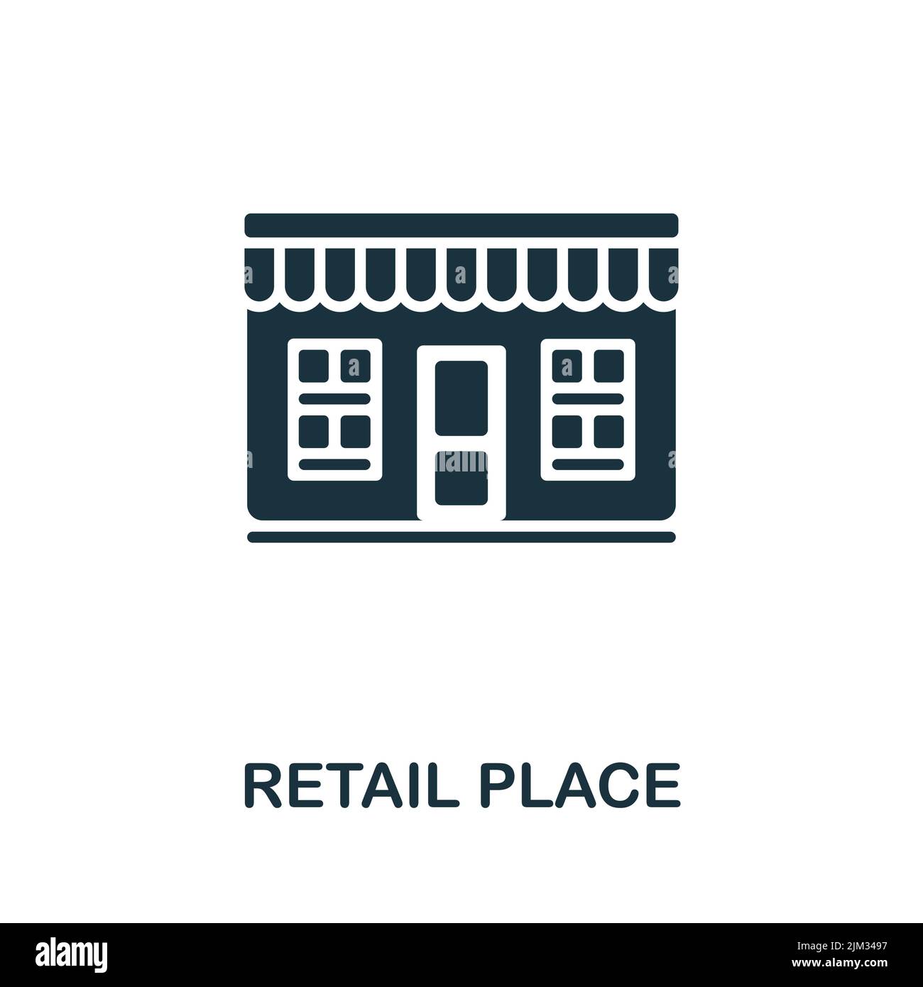 Retail Place icon. Monochrome simple line Retail icon for templates ...