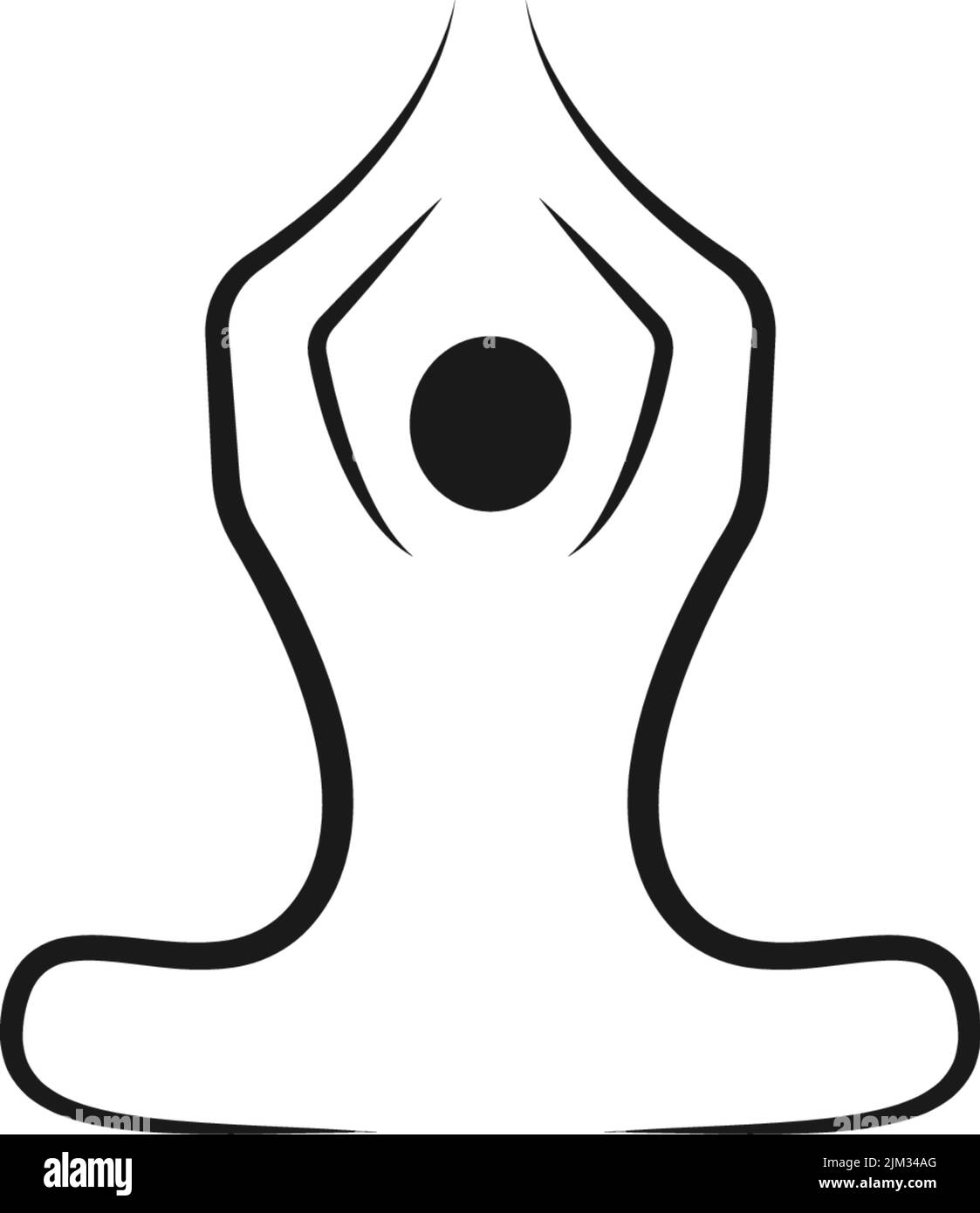 meditation yoga icon vector illustration logo design element Stock ...