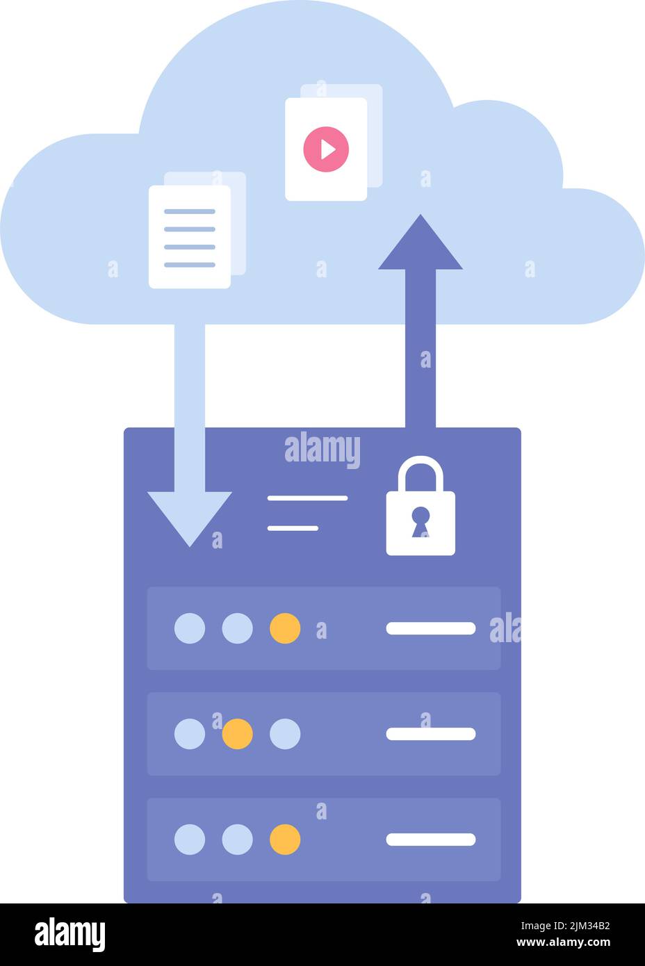 Cloud storage icon data server technology vector Stock Vector Image ...